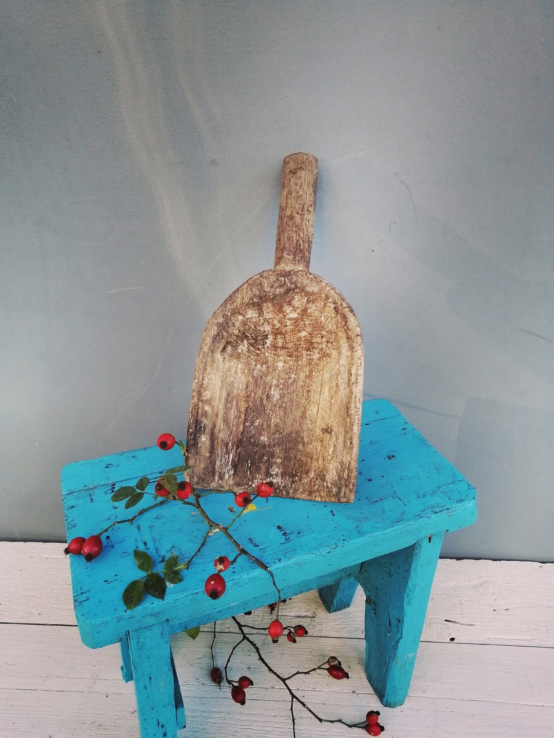 Vintage Large Scoop, Vintage Wooden Scoop, Grain Bucket, Movie Props ...