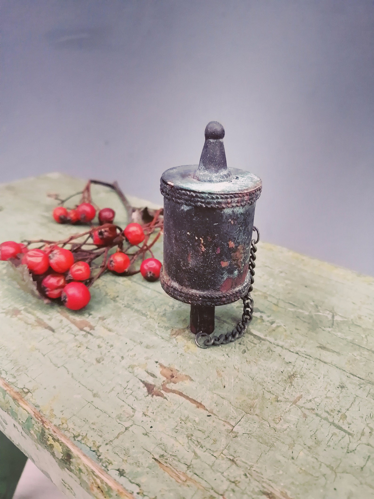 Antique Powder Flask Antique Copper Flask Vintage Black - Etsy