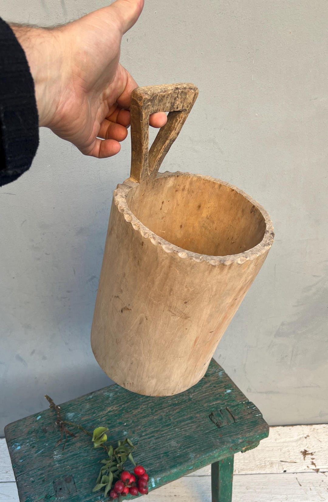 Primitive Wooden Farm Barrel, Rustic Barrel, Vintage Barrel, Unique ...