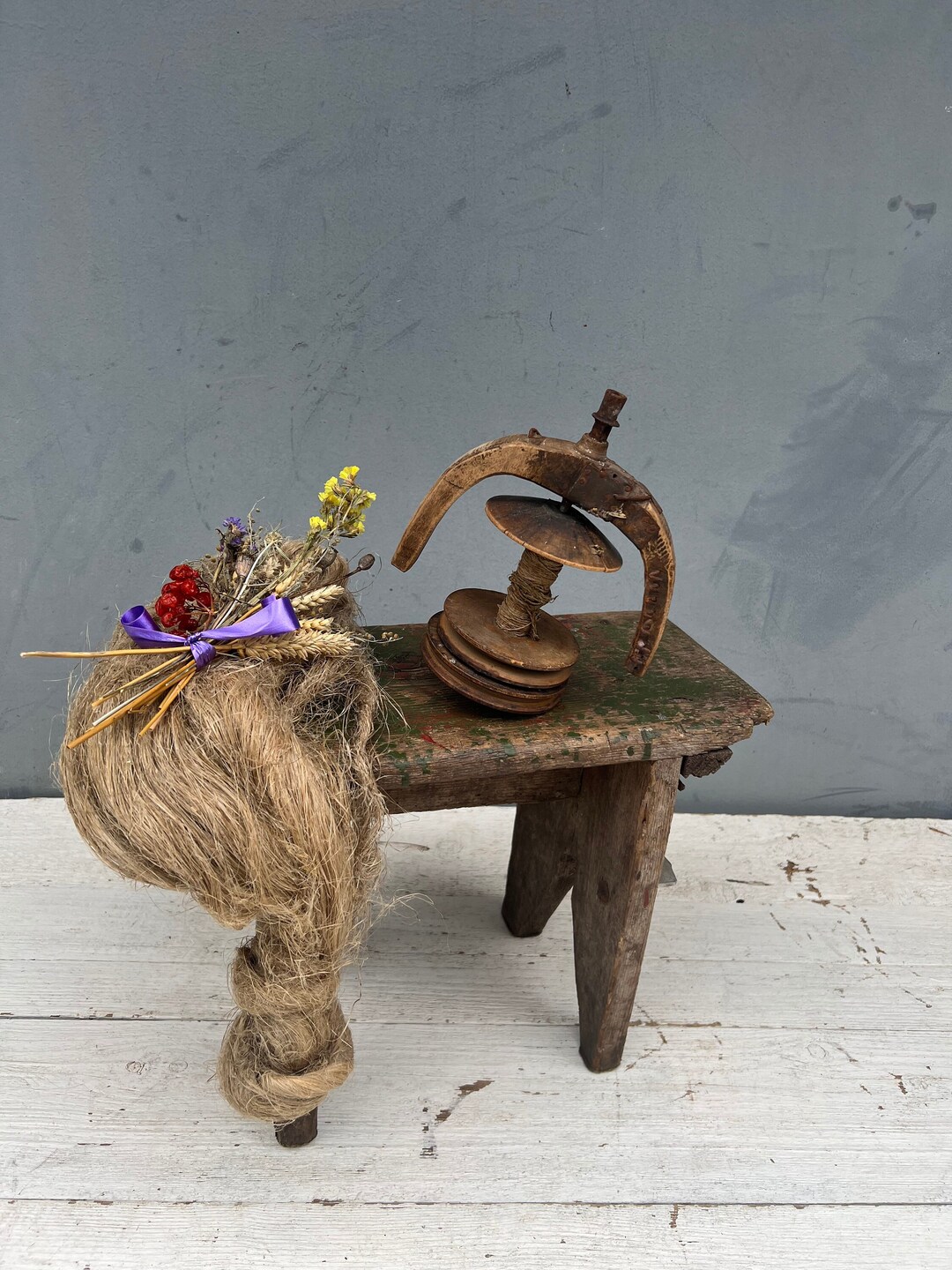 Wooden Spool, Vintage Spinning Wheel, Antique Wooden Spinning ...