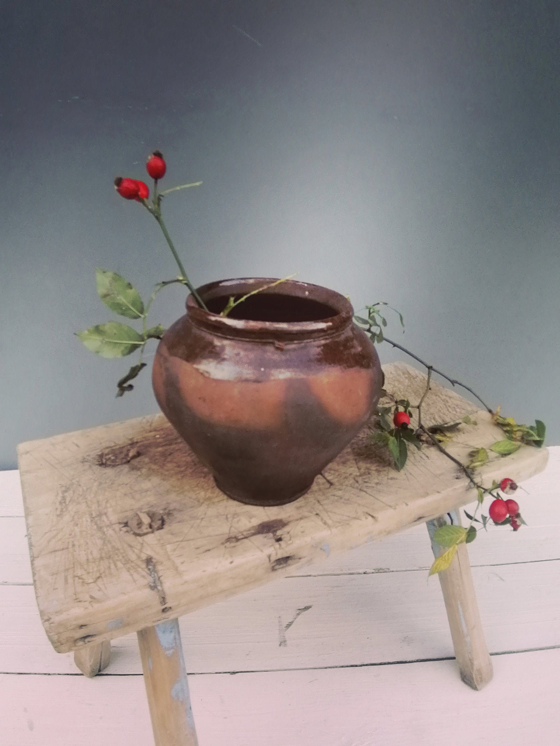 Vintage Pot Small Clay Pot Antique Amphora Clay Plant Pot | Etsy