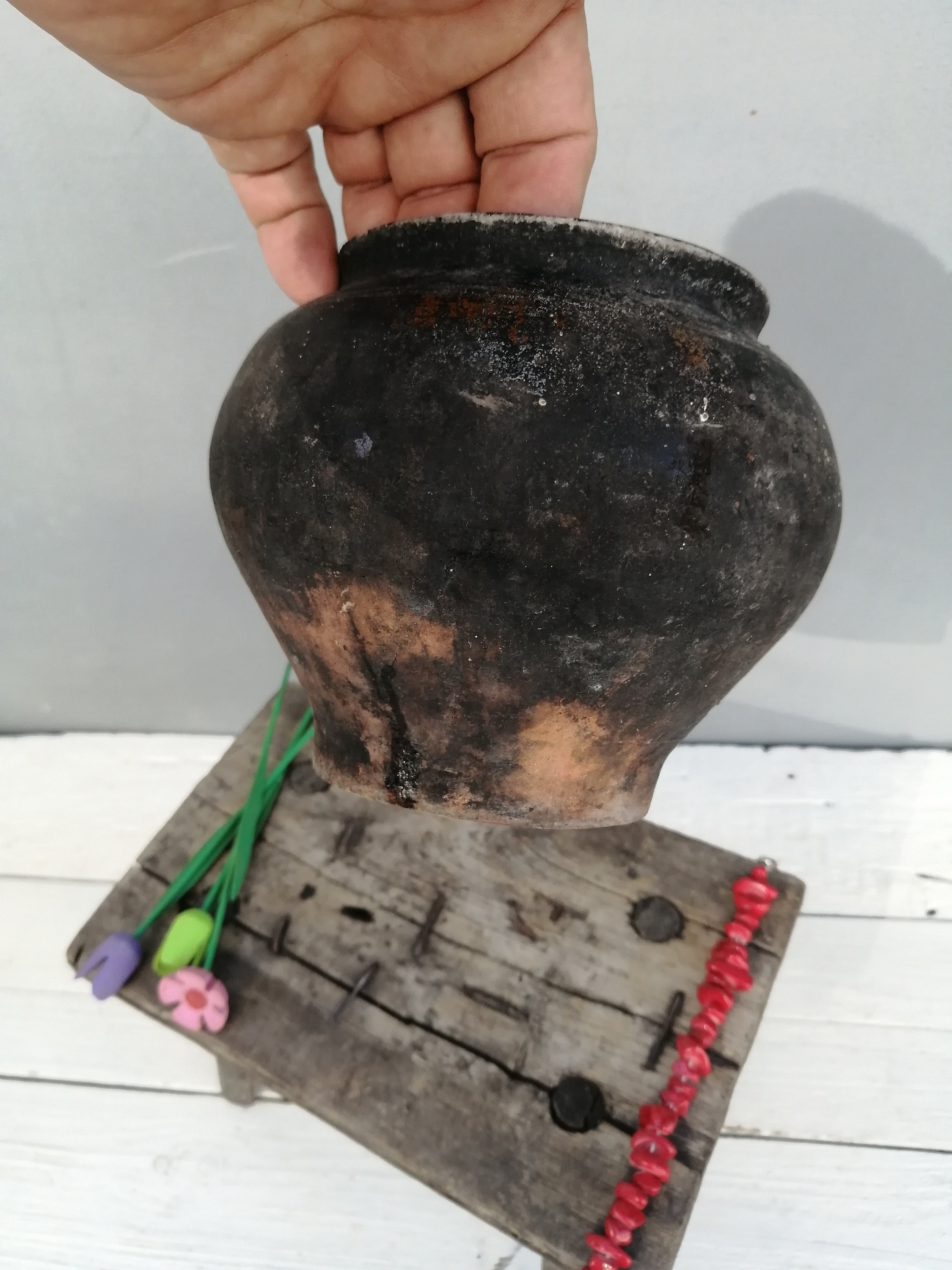 Very Old Clay Vessel Clay Pots Ceramic Vase Clay Pot | Etsy
