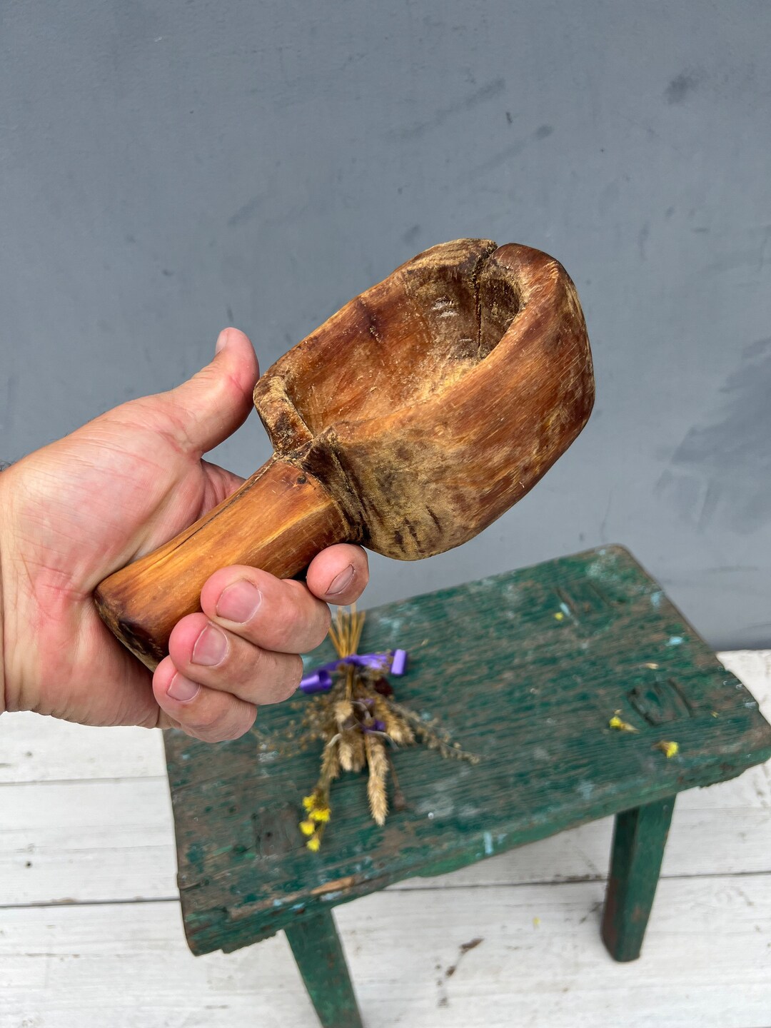 Wooden Mortar, Antique Wooden Bowl, Wooden Utensil, Antique Bucket ...
