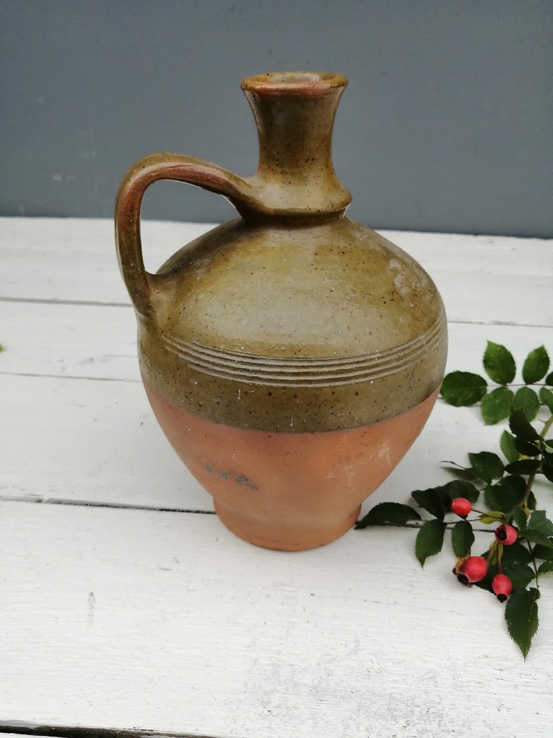 Vintag Clay Jug Rustic Milk Jug Traditional Ceramic Pitcher - Etsy