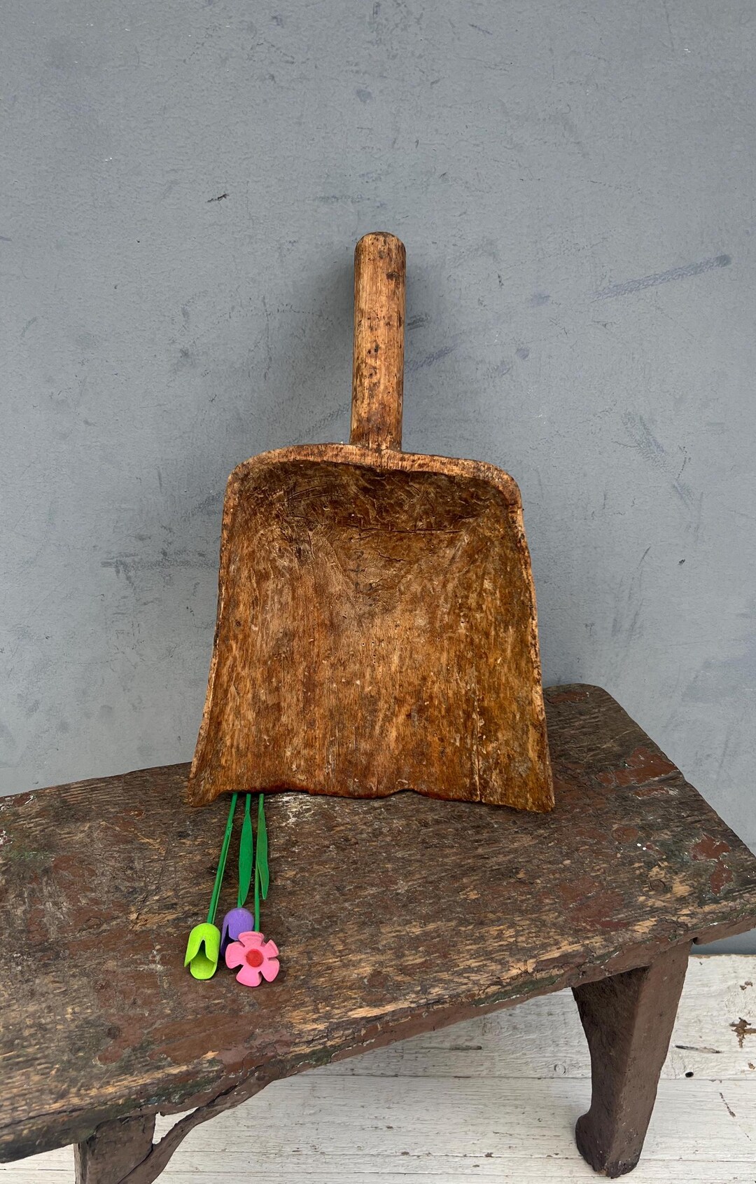 Vintage Large Scoop, Vintage Wooden Scoop, Grain Bucket, Movie Props ...