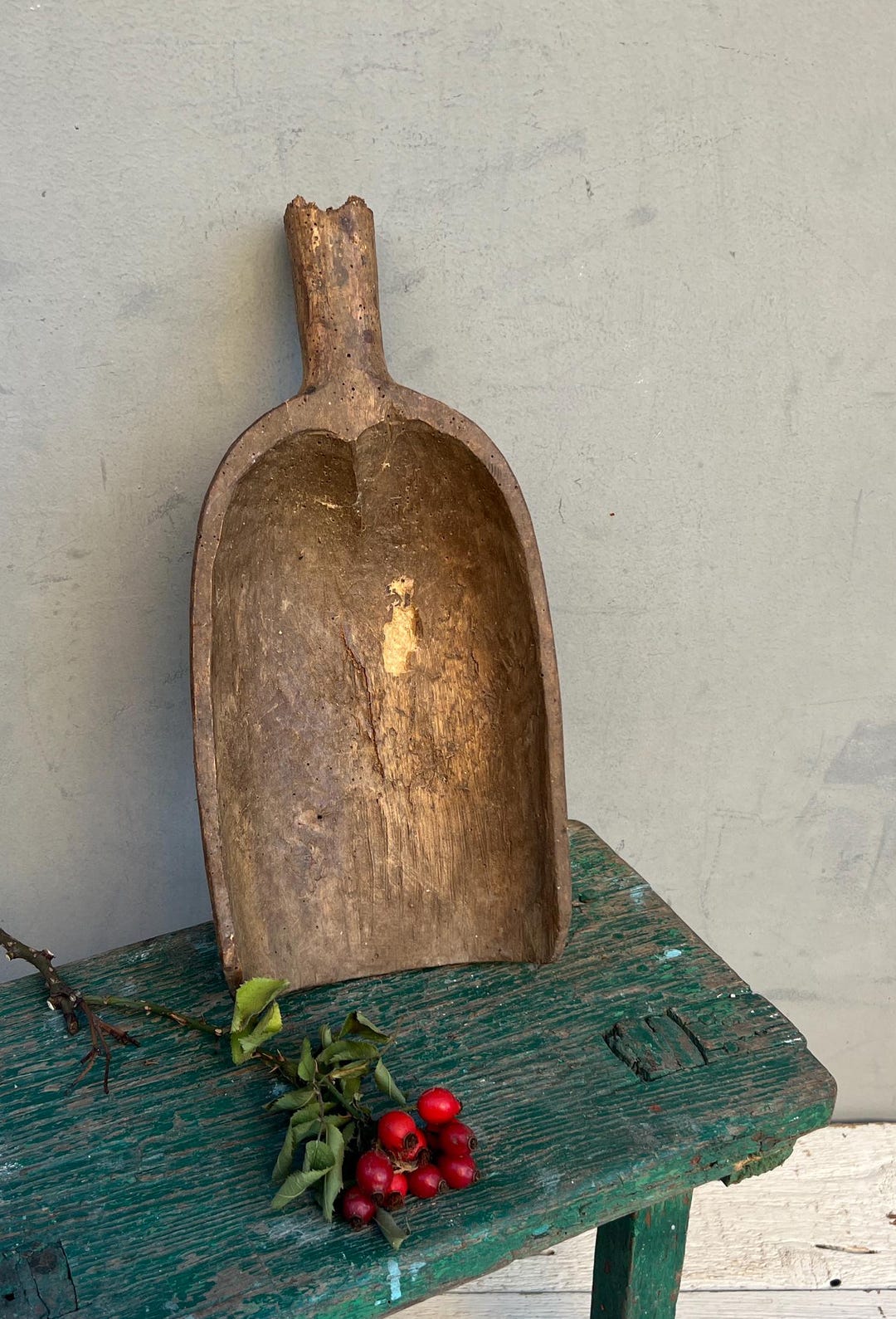 Vintage Large Scoop, Vintage Wooden Scoop, Grain Bucket, Movie Props ...