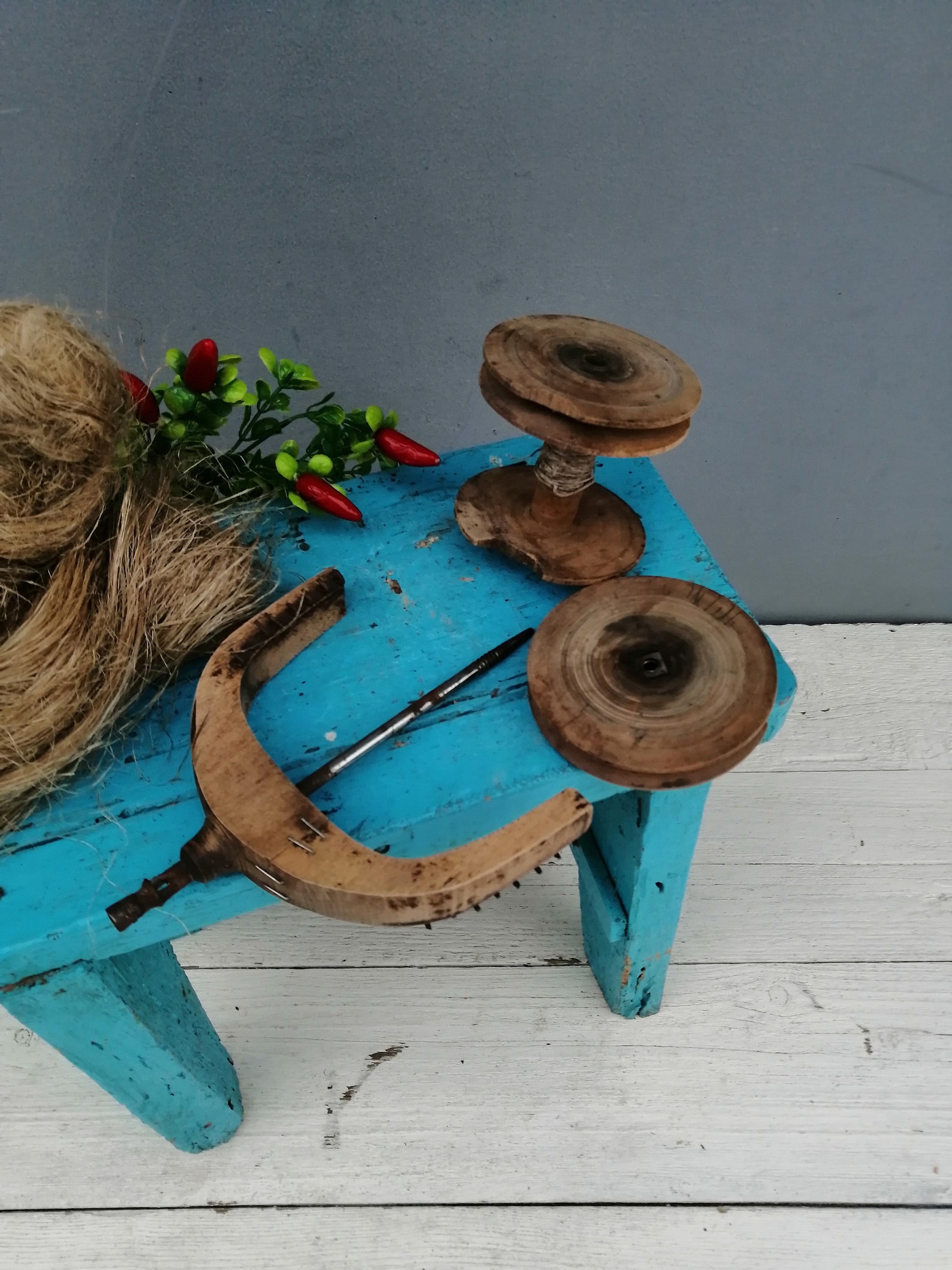 Wooden Spool Vintage Spinning Wheel Antique Wooden Spinning - Etsy