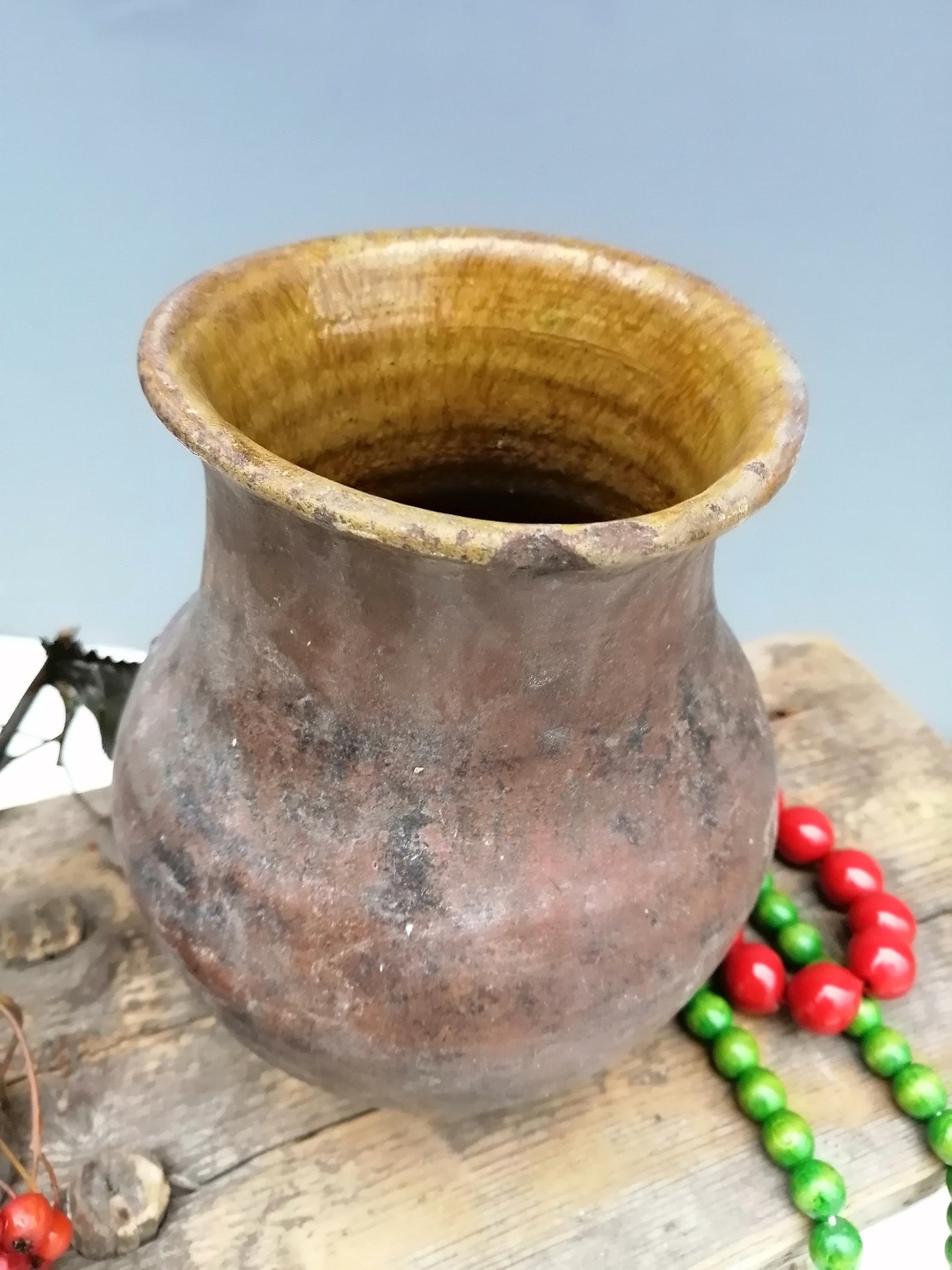 Ceramic Pitcher, Vintage Clay Jug, A Vase for Flowers, Traditional ...