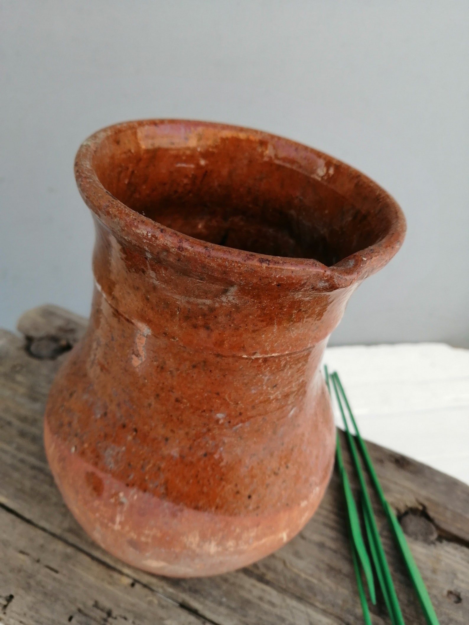 Very Old Clay Jar Ceramic Jug Vintage Clay Jug Flower Vase - Etsy