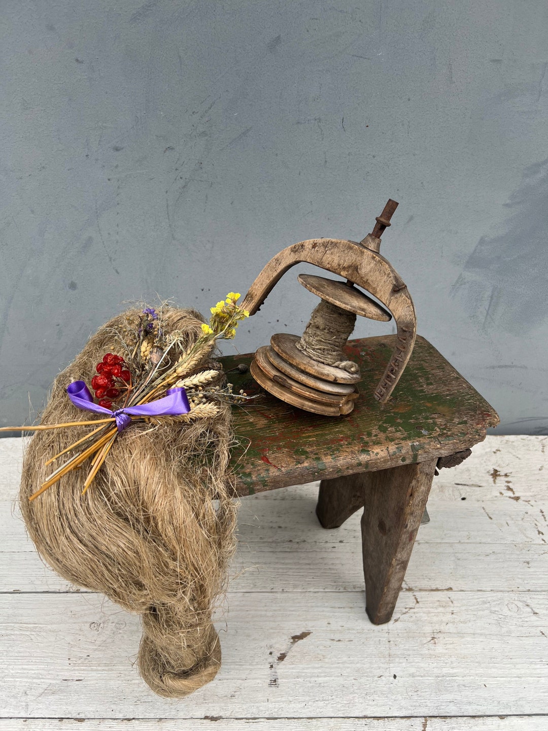 Wooden Spool, Vintage Spinning Wheel, Antique Wooden Spinning ...