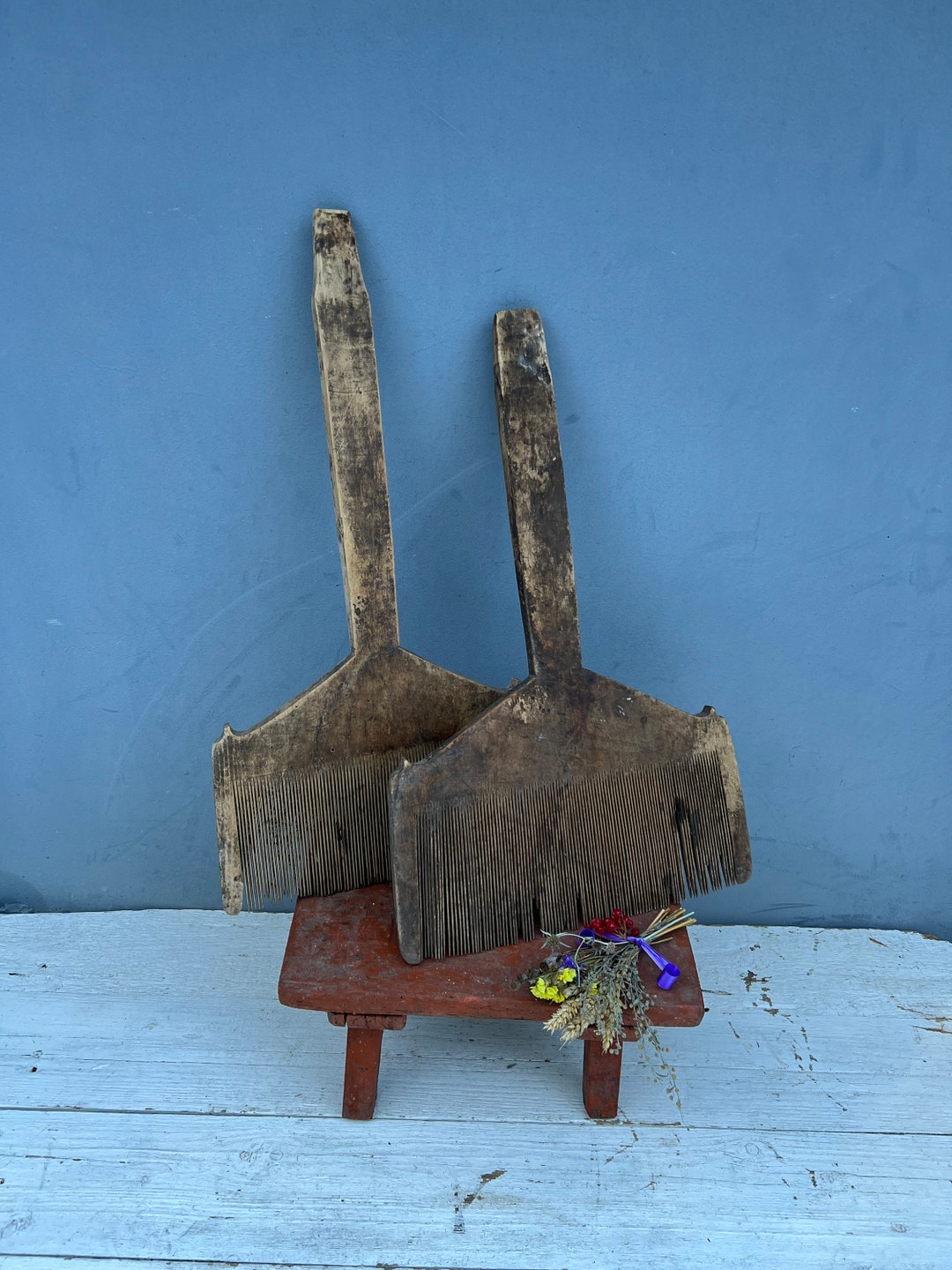 Wool Comb, Barber Gift, Studio Decor, Salon Decor, Wooden Comb, Garden ...