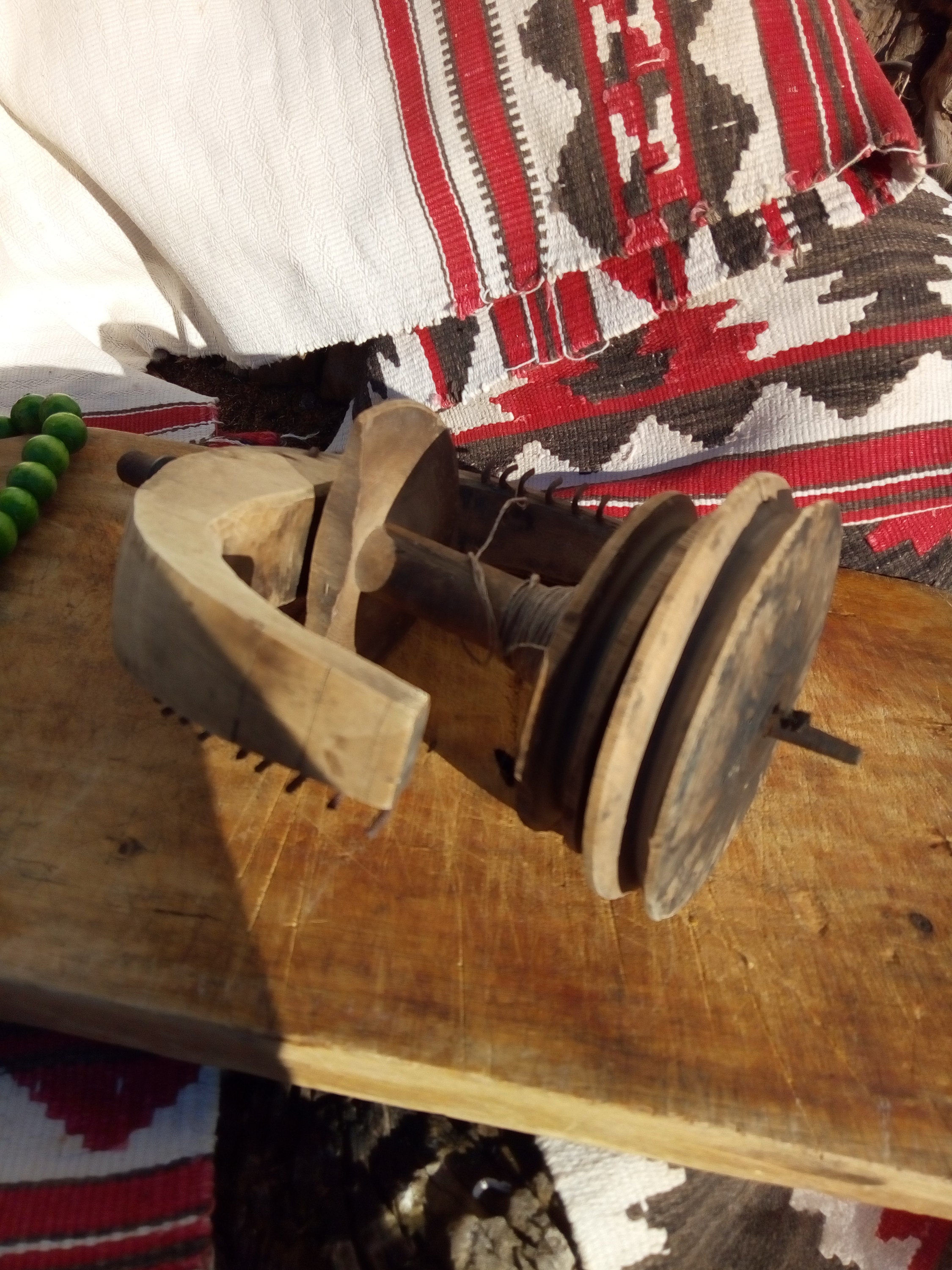 Wooden Spool Vintage Spinning Wheel Antique Wooden Spinning - Etsy