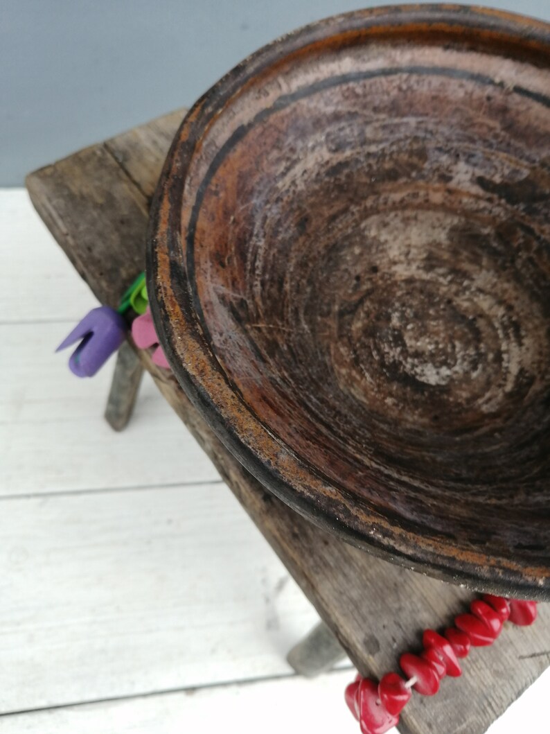 Very Old Clay Plate Antique Plate Rustic Pottery Ancient - Etsy