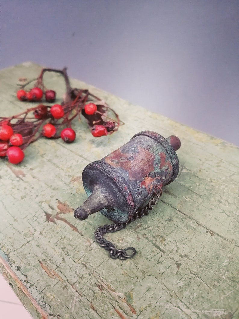 Antique Powder Flask Antique Copper Flask Vintage Black - Etsy