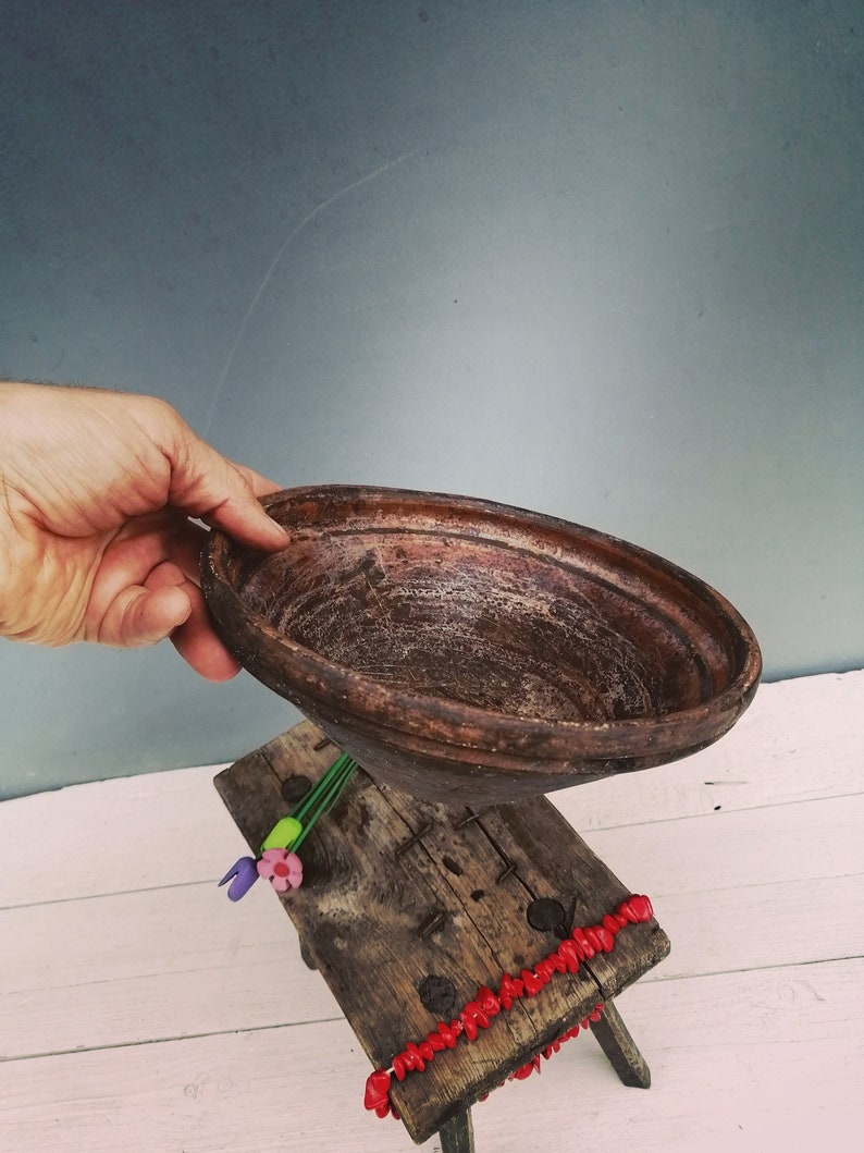 Very Old Clay Plate Antique Plate Rustic Pottery Ancient - Etsy