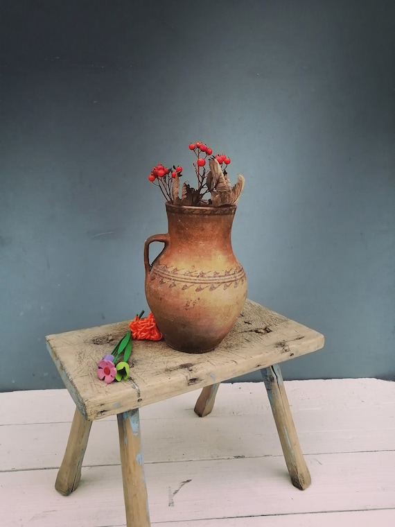 Clay Pots Ceramic Vase Unique Pot Vintage Pot Flower Vase - Etsy