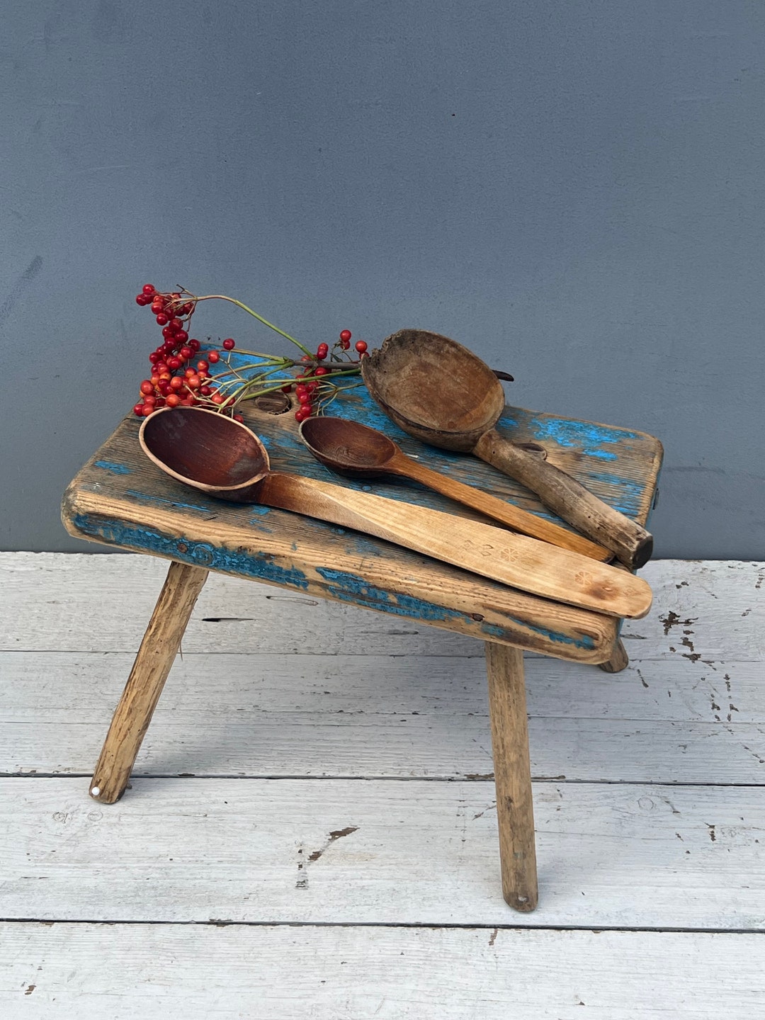 Very Old Wooden Spoon, Handmade Spoon, Rustic Spoon, Unique Spoons ...