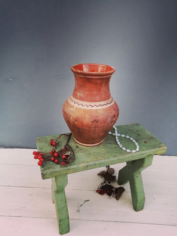 Very Old Clay Jar Ceramic Jug Vintage Clay Jug Flower Vase | Etsy