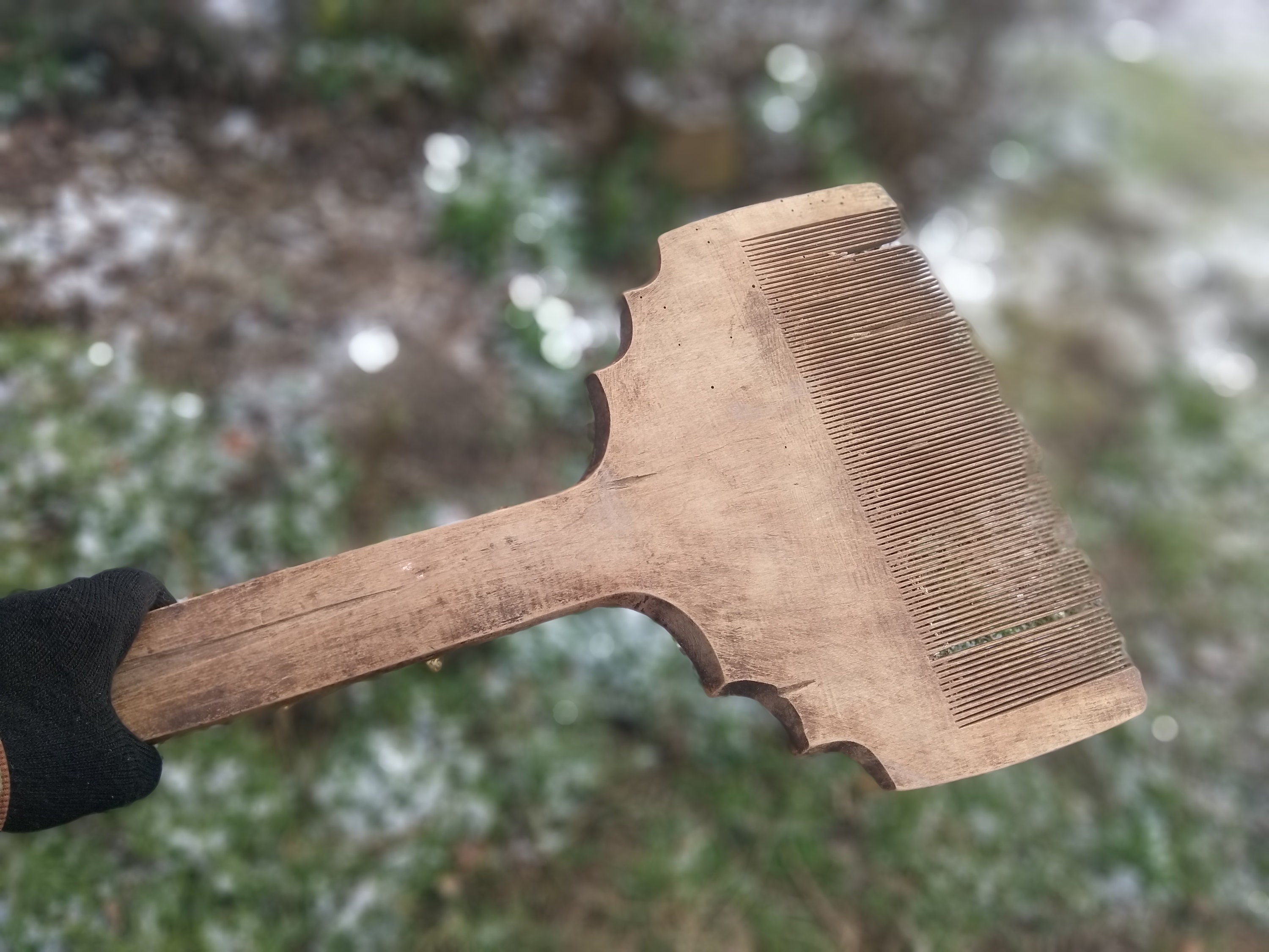 Wool Comb Barber Gift Studio Decor Salon Decor Wooden | Etsy