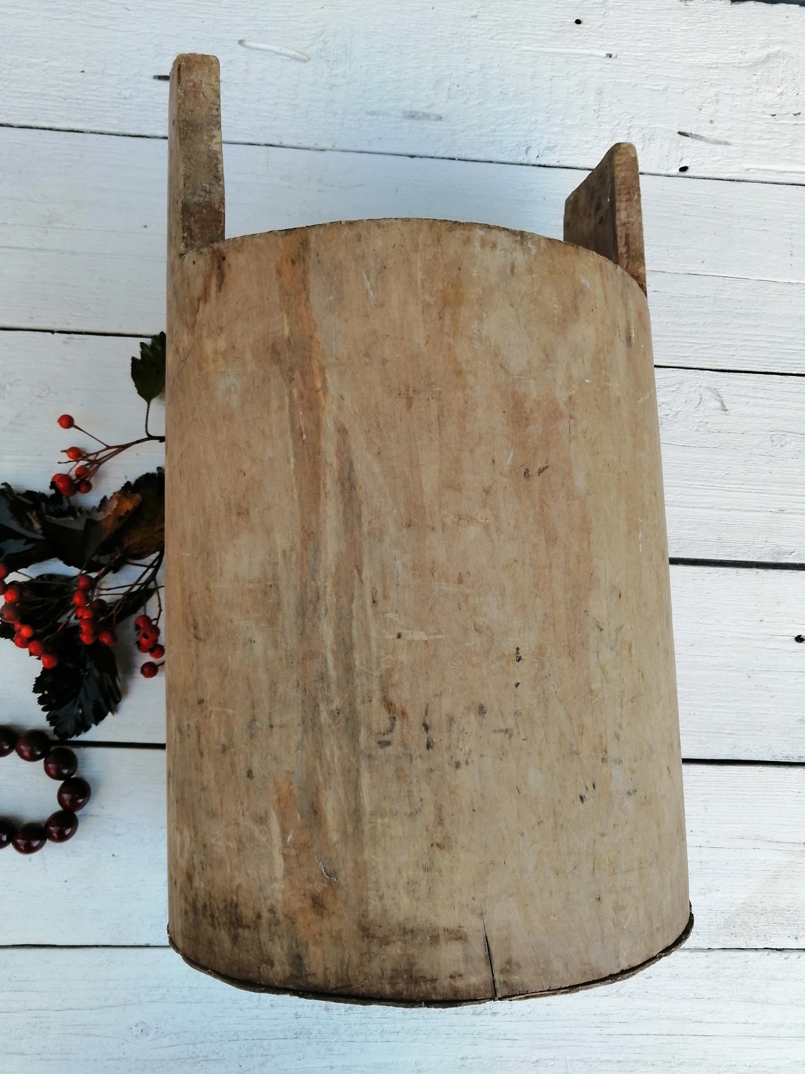 Primitive Wood Farm Barrel Rustic Barrel Vintage Barrel | Etsy