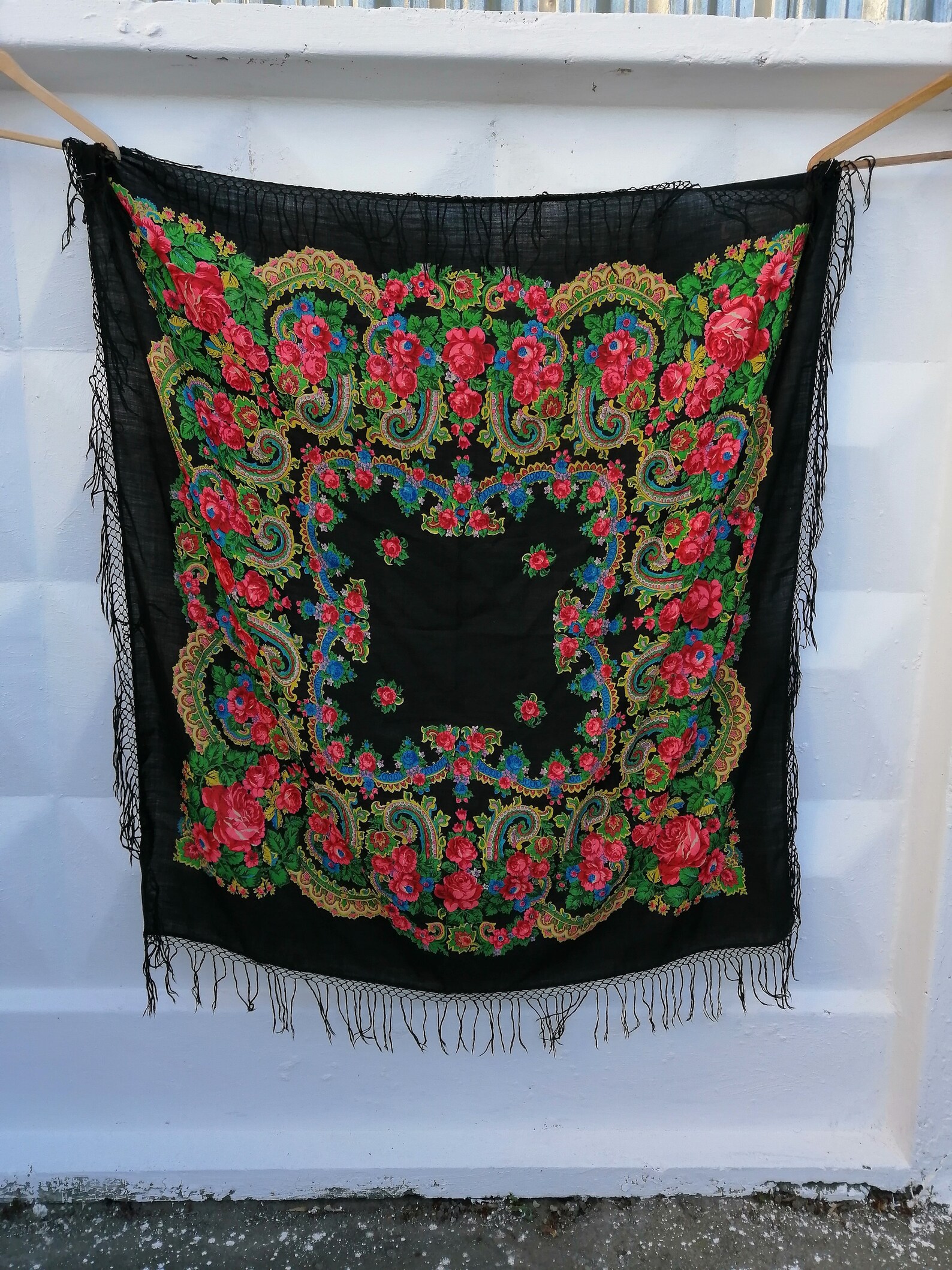 Vintage Scarf Ukrainian Floral Scarf Gift From Ukraine | Etsy