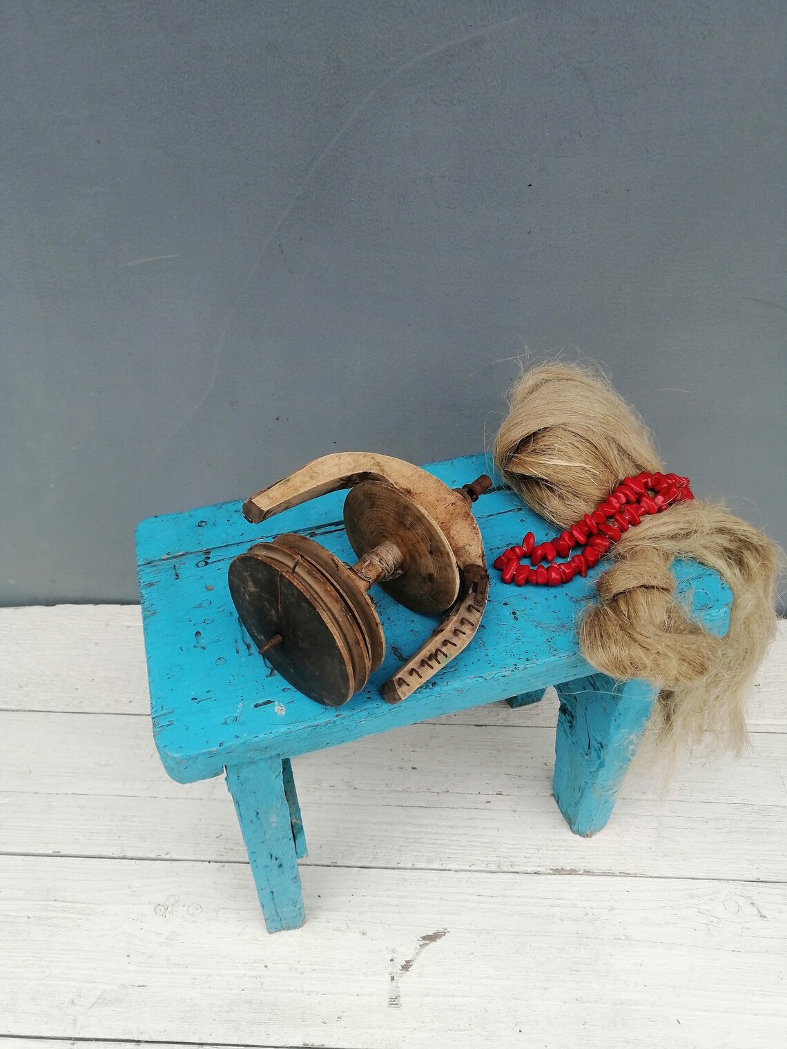 Wooden Spool Vintage Spinning Wheel Antique Wooden Spinning - Etsy