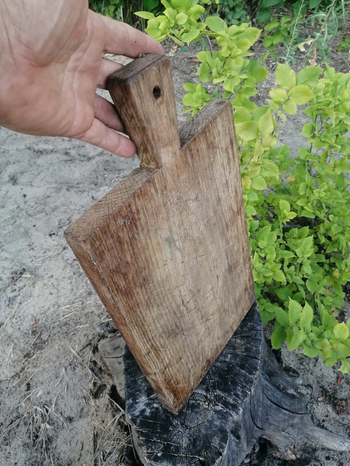 Antique Rustic Cutting Board With Food Chopper Bread Board | Etsy