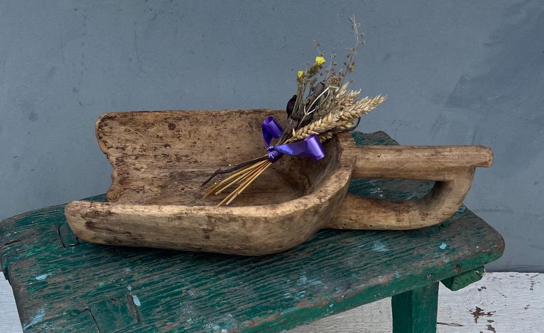 Rustic Wooden Mortar, Antique Bowl With Handle, Farmhouse Decor - Etsy