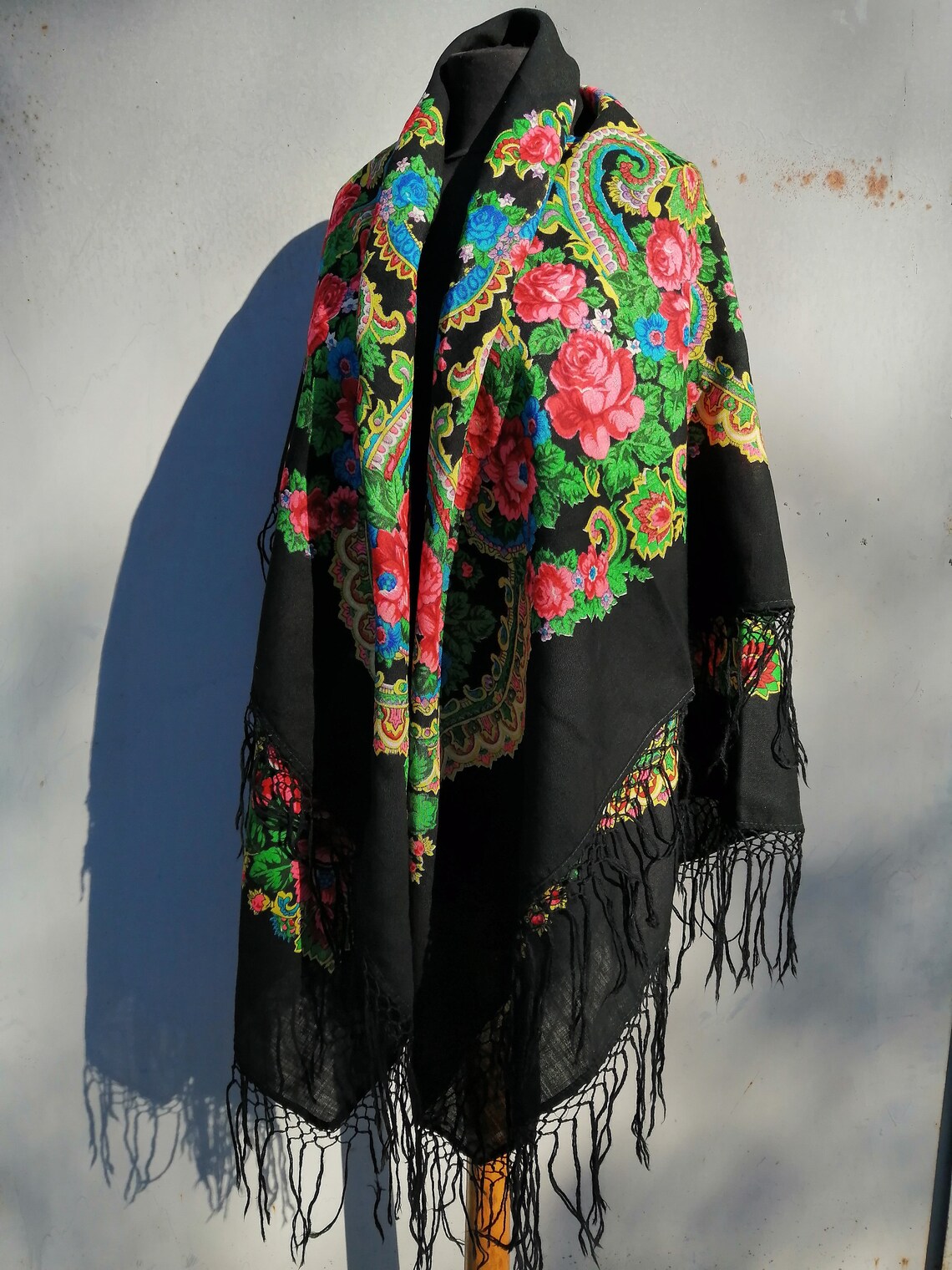 Vintage Scarf Ukrainian Floral Scarf Gift From Ukraine | Etsy