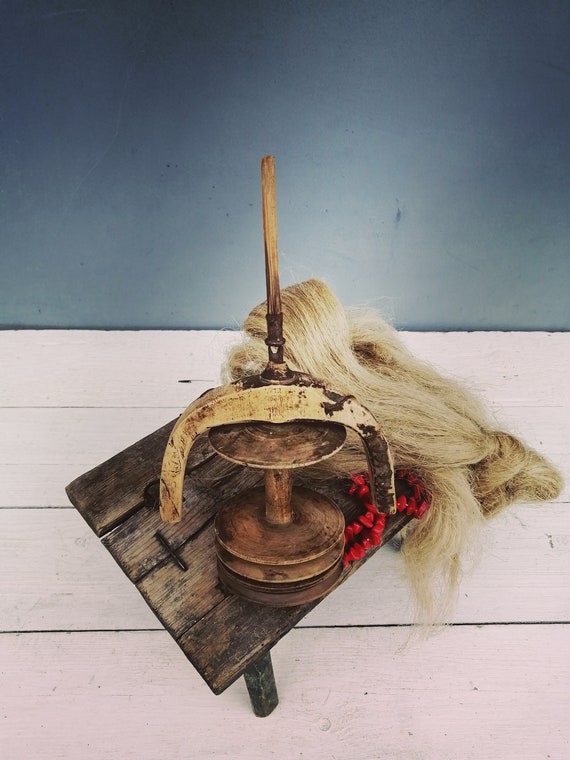 Wooden Spool Vintage Spinning Wheel Antique Wooden Spinning | Etsy