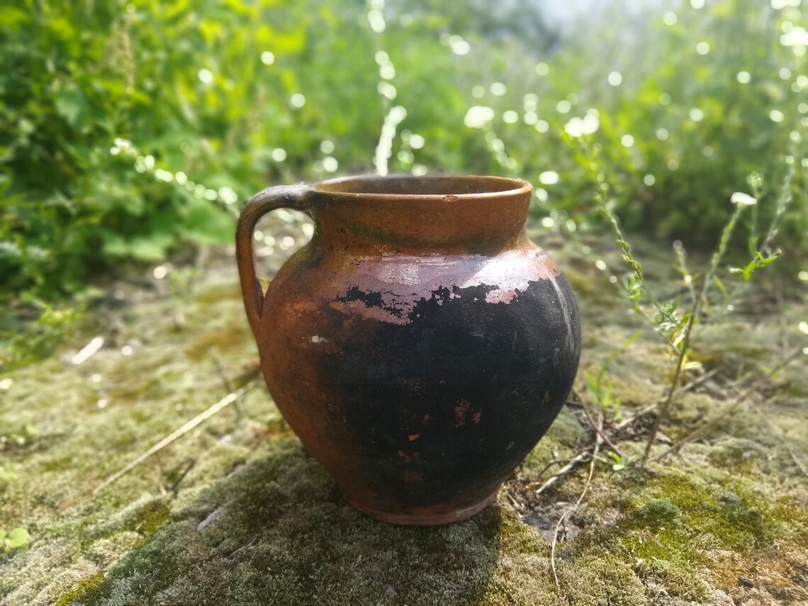 Vintage Clay Pot Ceramic Pot Orange Clay Pots Ceramic Vase - Etsy