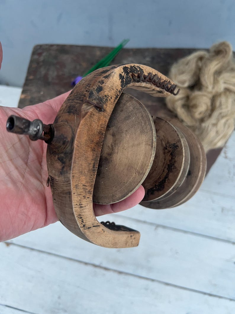 Vintage Wooden Spinning Wheel Spool, Primitive Decor, Theater Prop - Etsy
