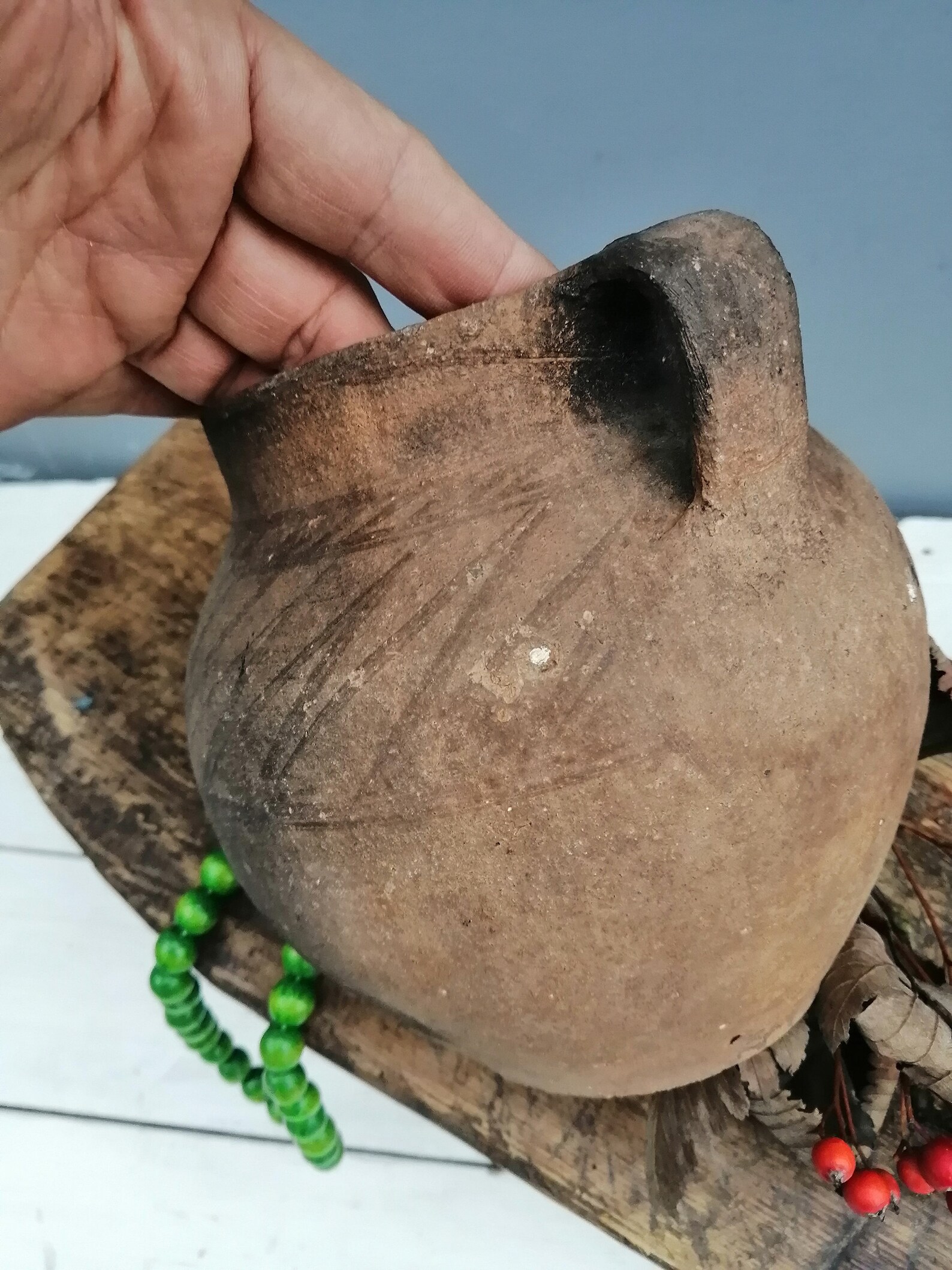 Vintage Clay Pot Ceramic Vase Unique Pot Flower Vase | Etsy