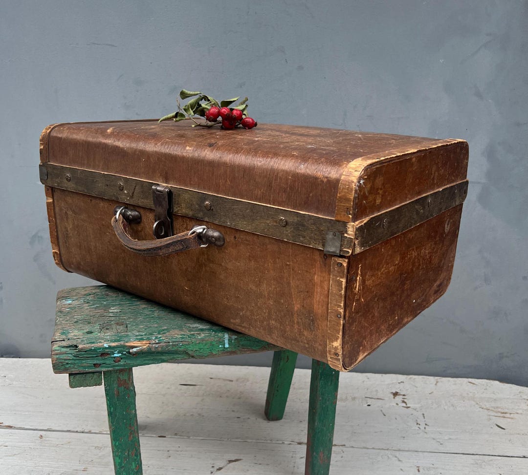 Antique Wooden Crate, Wooden Chest, Wooden Crate, Primitive Storage Box ...