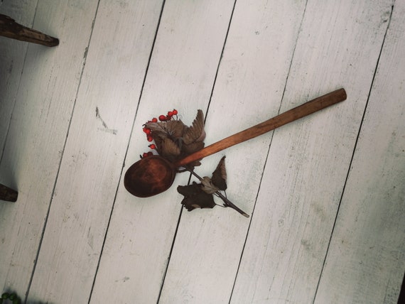 Antique Wooden Spoon Handmade Spoon Wooden Spoon Village - Etsy
