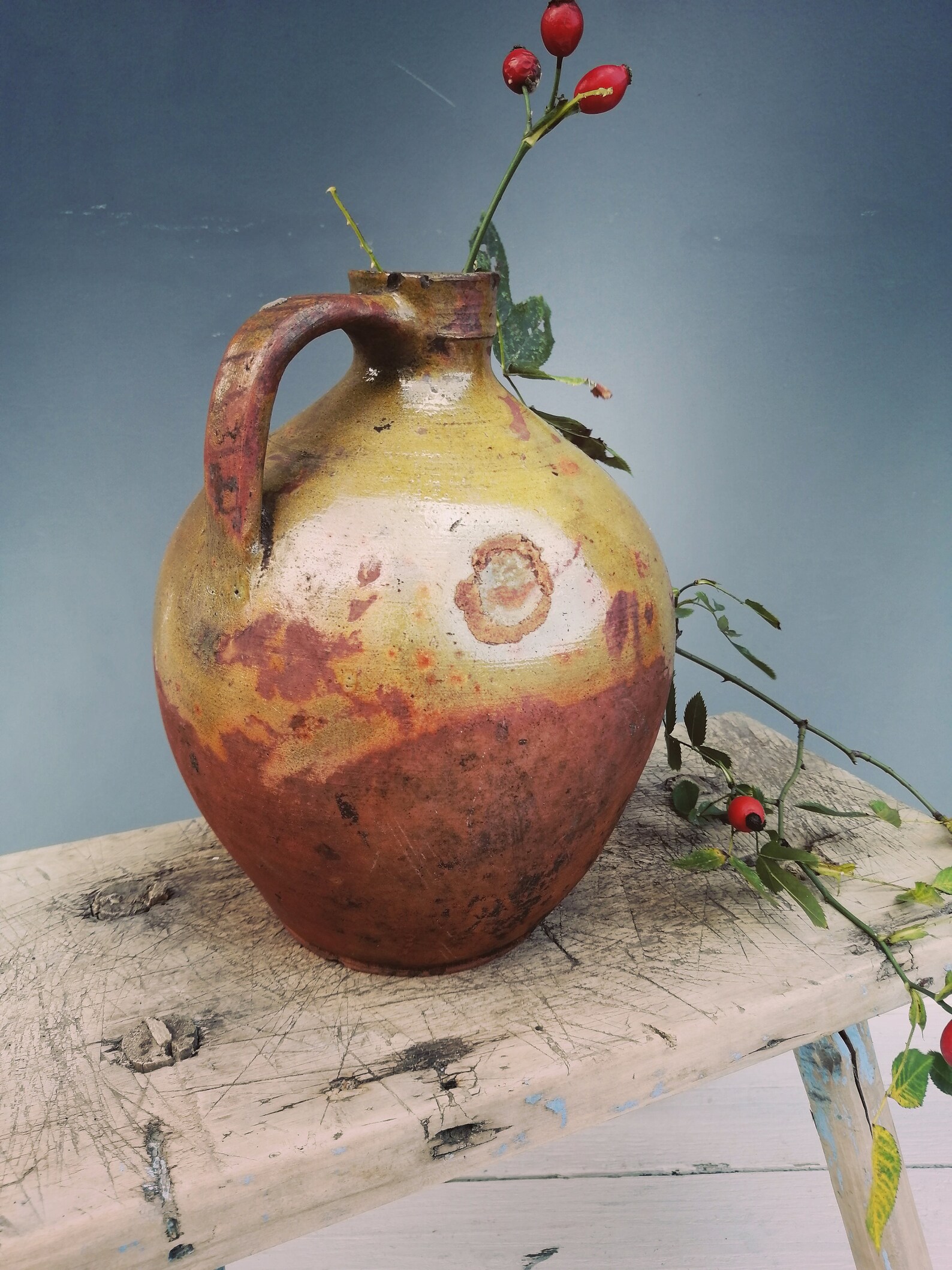 Vintag Clay Jug Rustic Milk Jug Traditional Small Ceramic | Etsy