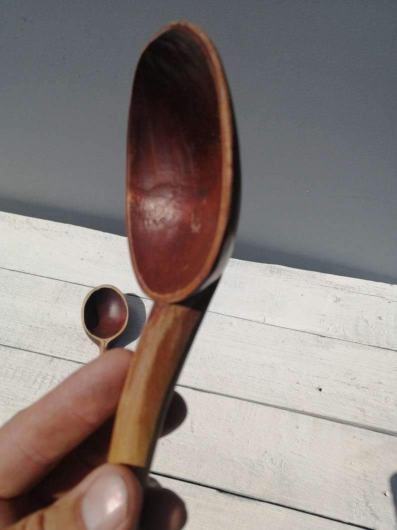Antique Wooden Spoon Handmade Spoon Wooden Spoon Village - Etsy