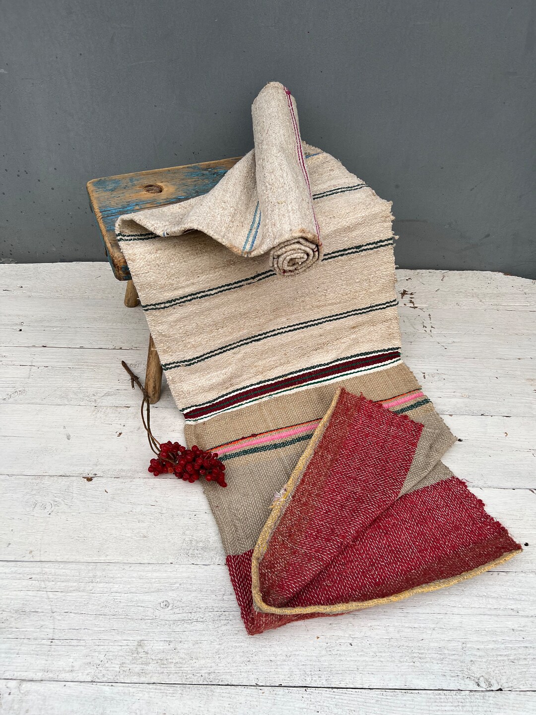 Antique Linen in the Yard, Natural Linen and Hemp Fabric, Vintage ...