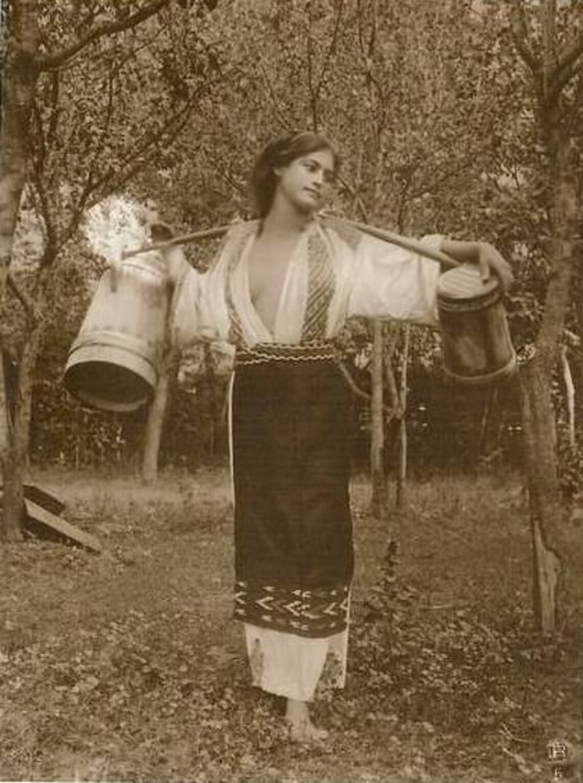 Primitive Wood Farm Bucket Very Antique Rustic Wood Bucket | Etsy