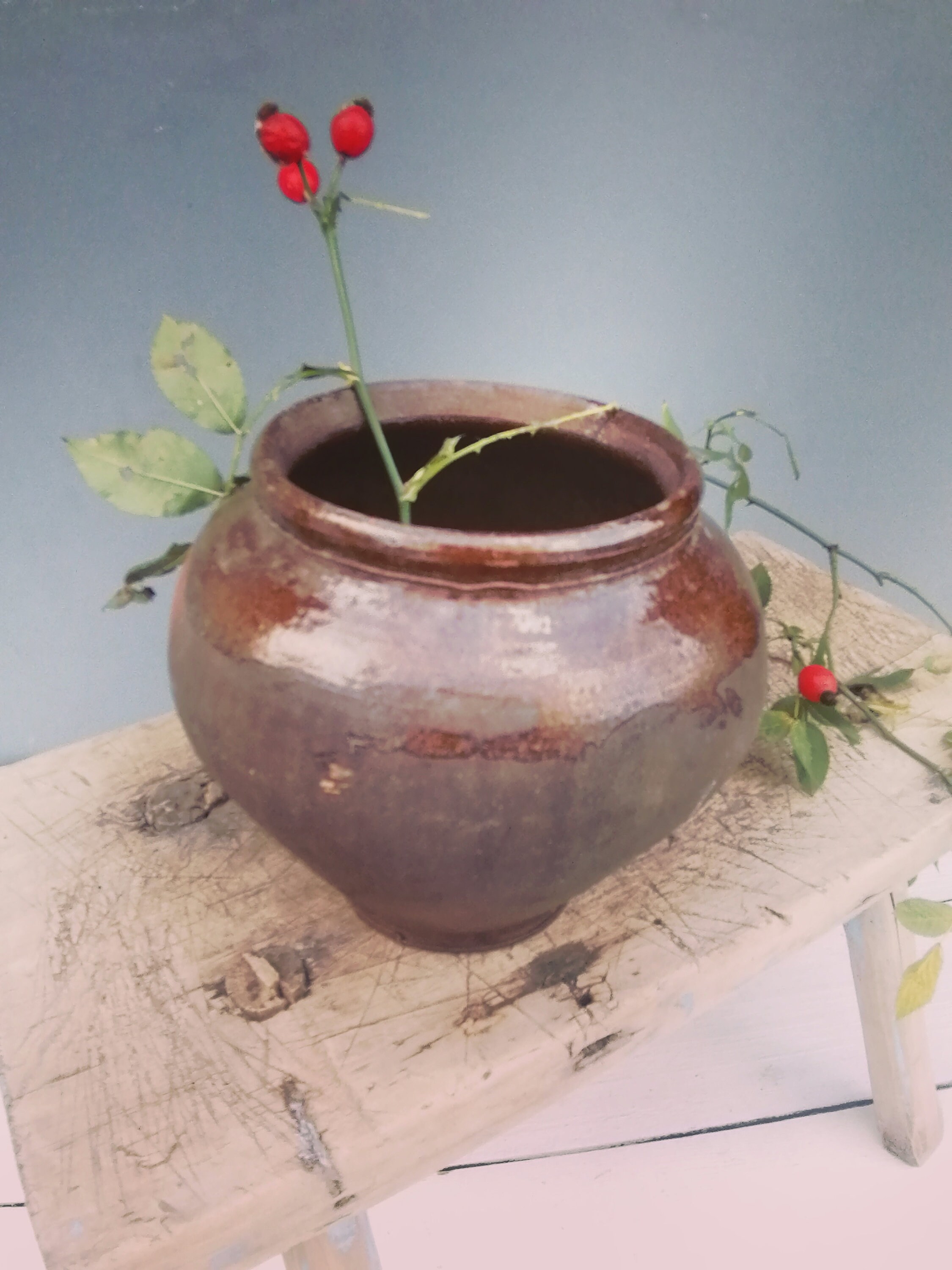 Vintage Pot, Small Clay Pot, Antique Amphora, Clay Plant Pot, Low Pot ...