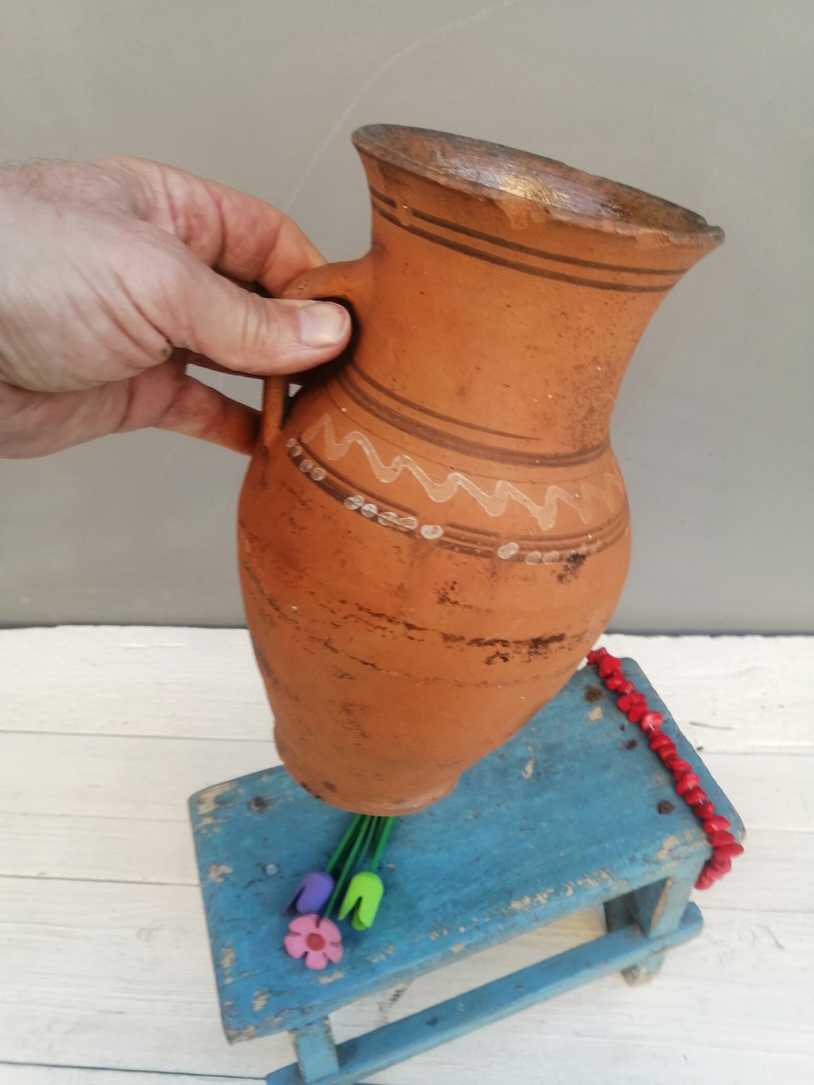 Clay Pots Ceramic Vase Unique Pot Vintage Pot Flower Vase - Etsy