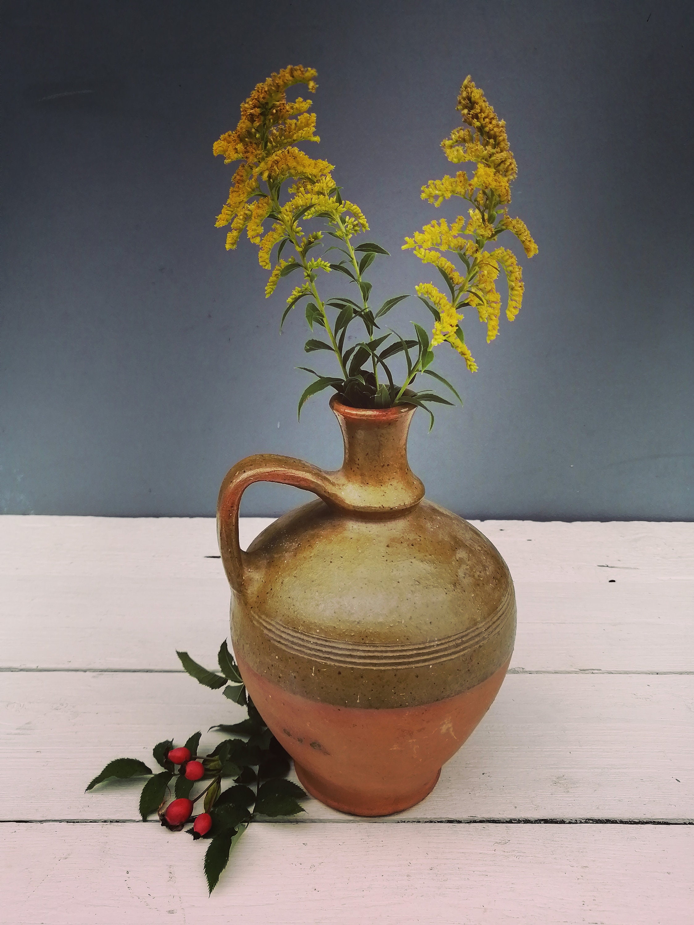 Vintag clay jug Rustic milk jug Traditional ceramic pitcher | Etsy