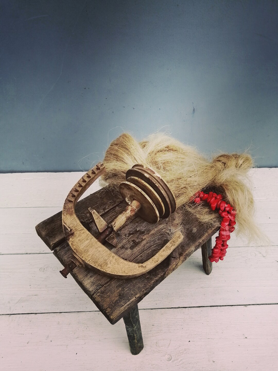 Wooden Spool Vintage Spinning Wheel Antique Wooden Spinning - Etsy