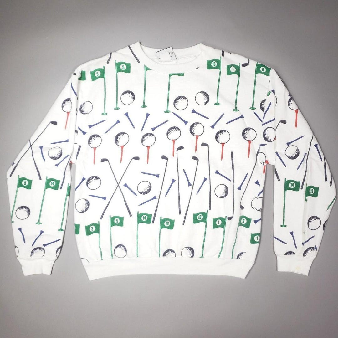 Michigan Rag Co 80s Retro Crewneck Golf Crewneck Mens Large - Etsy