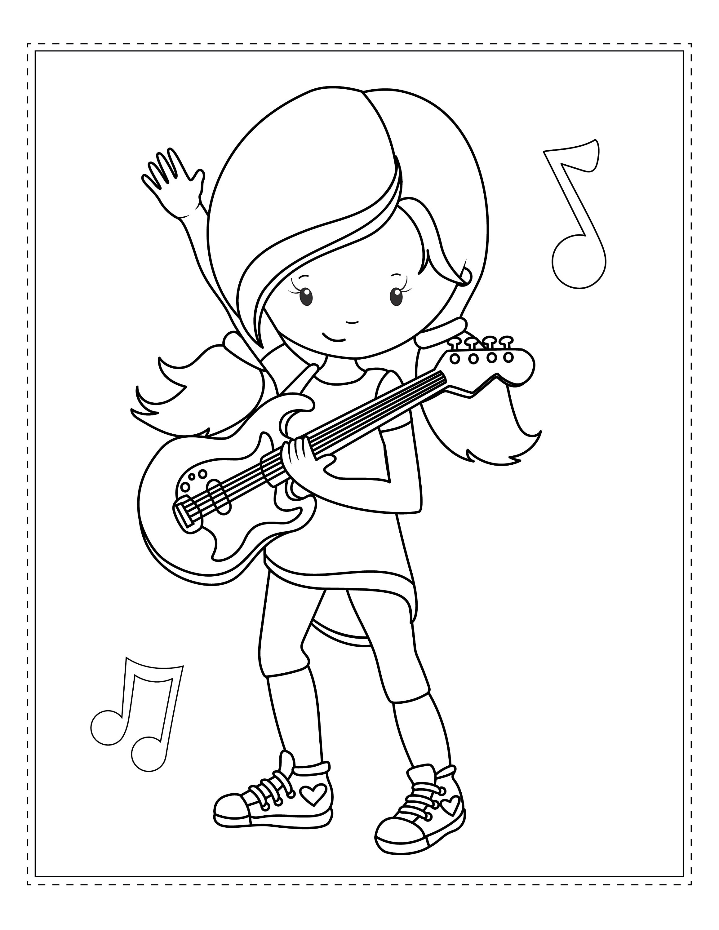 Rockstar Coloring Pages Printables