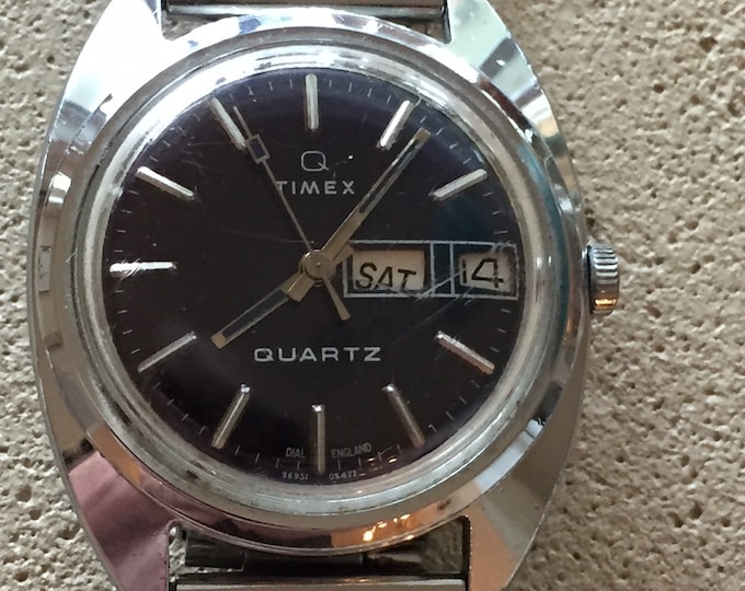 Vintage 1978 Timex Automatic Water Resistant Day & Date Men's Watch W ...