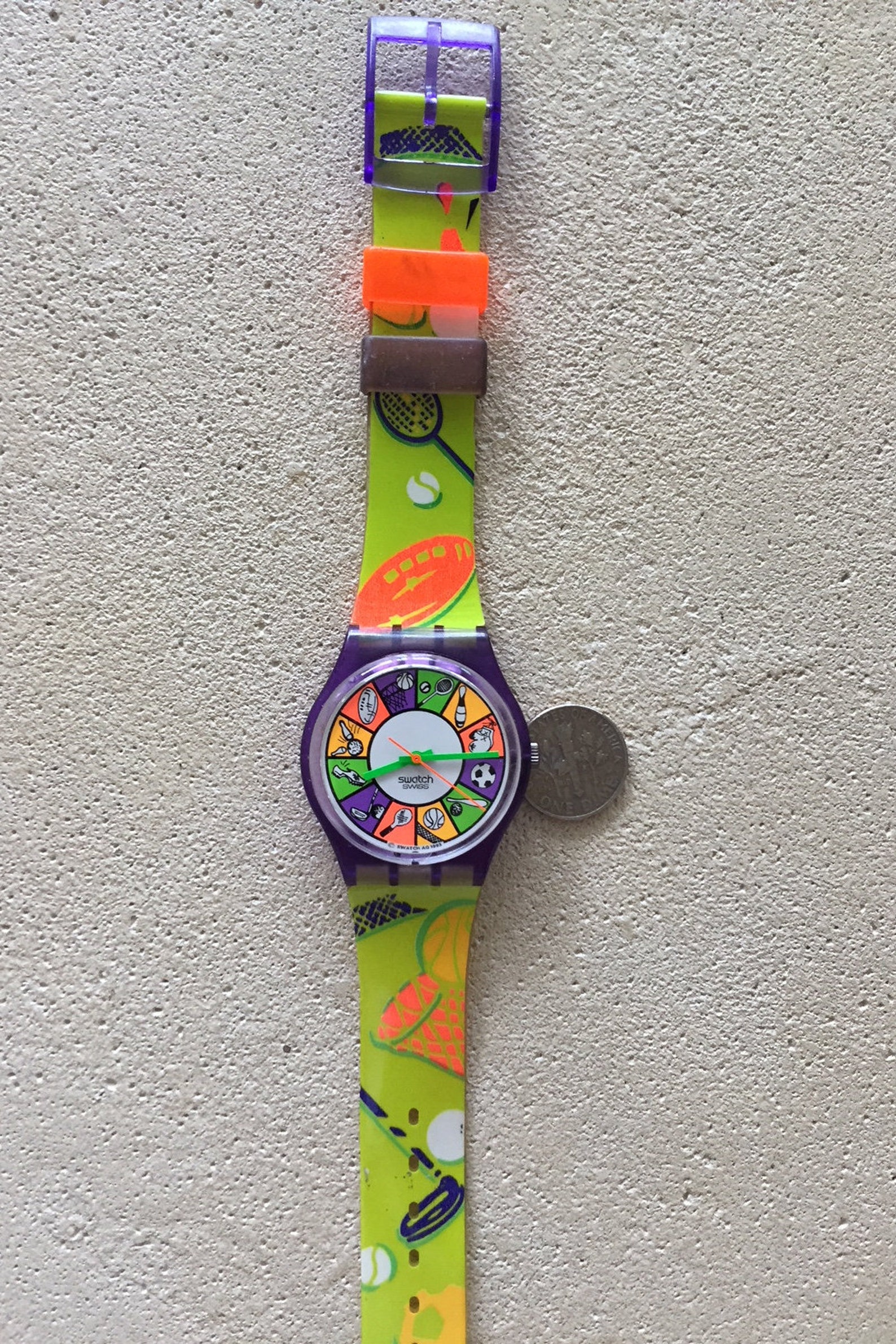 Vintage Swatch Swiss Unisex Watch 35mm AG1993 NEW Battery | Etsy
