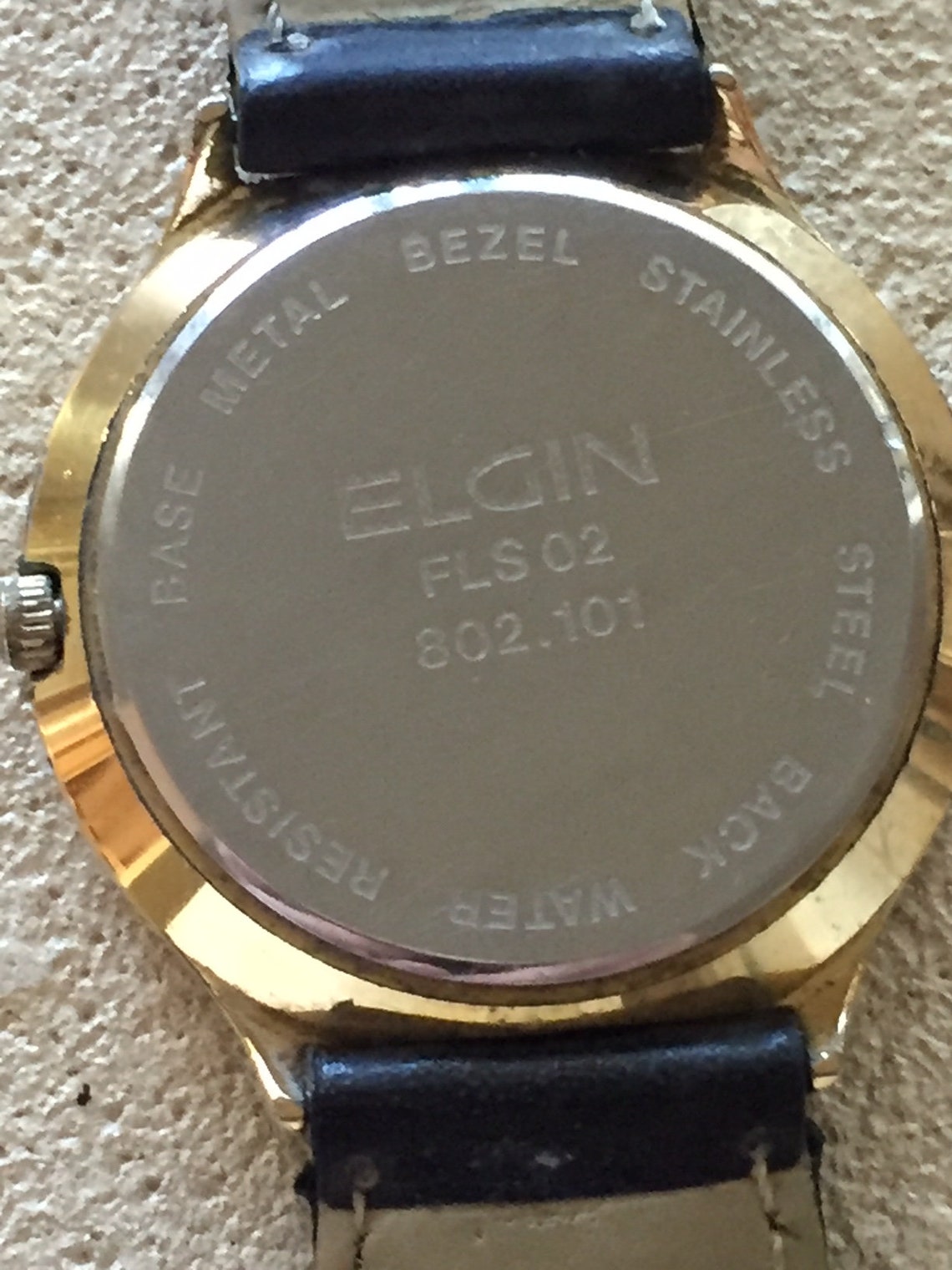 Vintage ELGIN SWISS Movement Mens Quartz Watch W/r30m M.o.p.dial 37mm ...