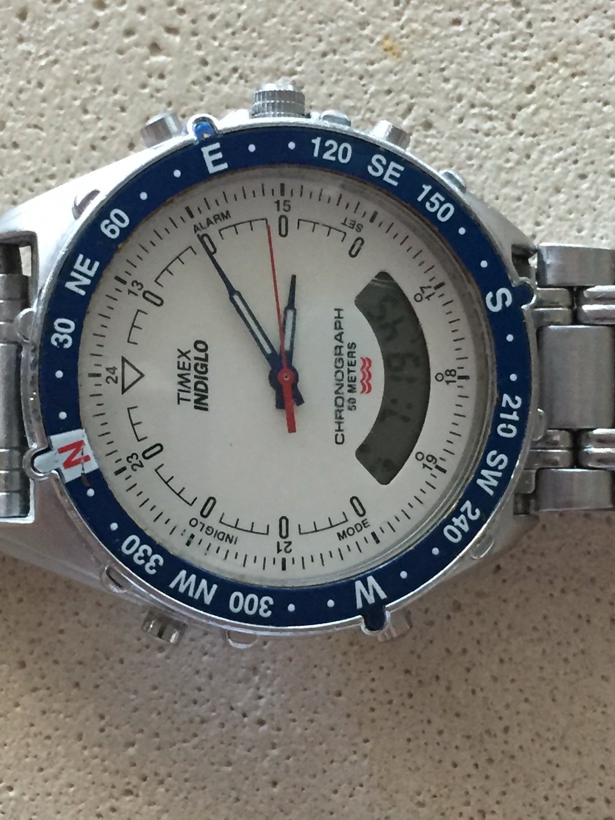 Vintage TIMEX Indiglo mens lcd/analog chronograph/ Watch w/r | Etsy