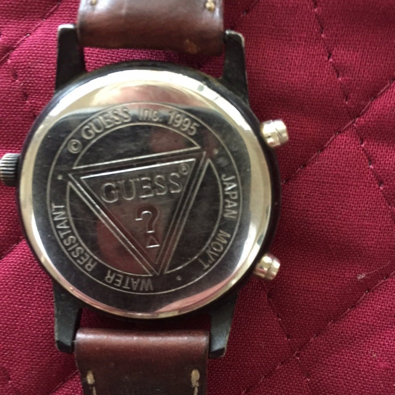 Vintage Guess RARE Mens Digital/analog Model Japan Qtz Watch Black Dial ...